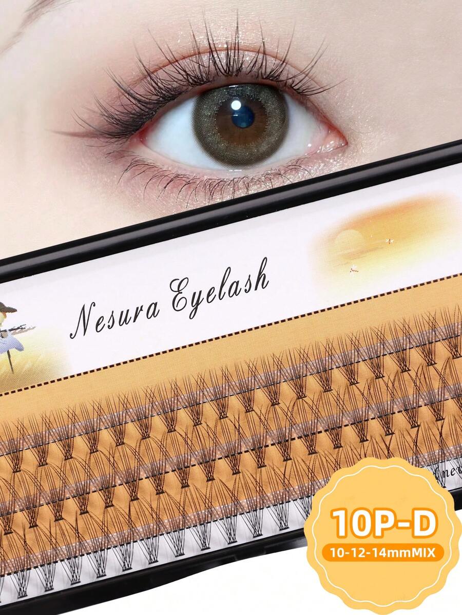 1 Caja 60 Paquetes Pestañas Postizas Individuales Naturales Y Gruesas