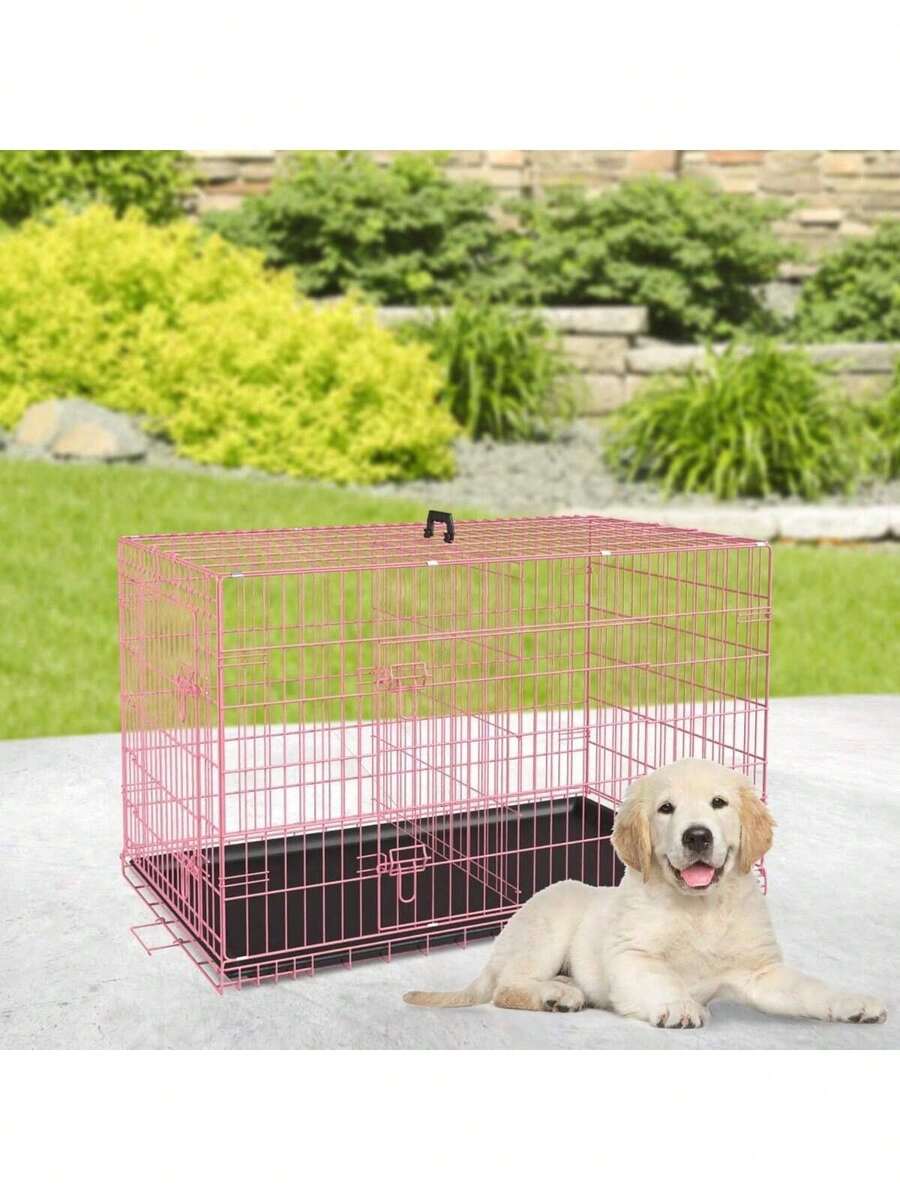24 Inch Dog Crates For Large Dogs Folding Mental Wire Crates Dog ...