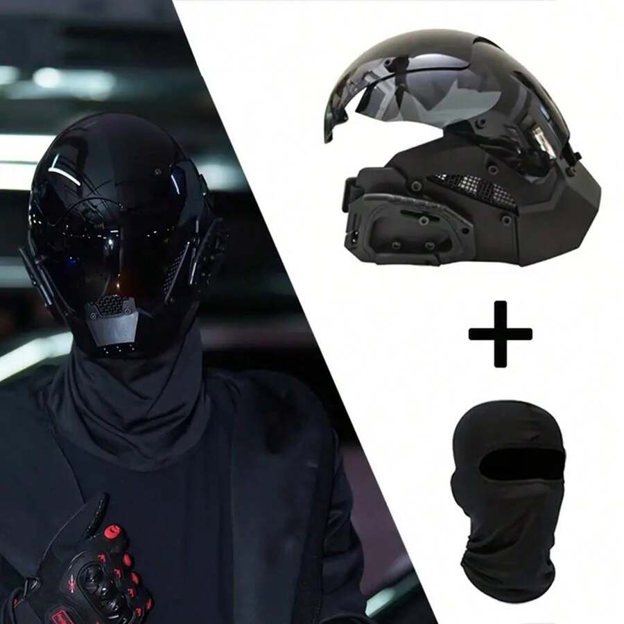CyberPK Cyberpunk Full Face Helmet Mask With Visor - Futuristic Cool ...