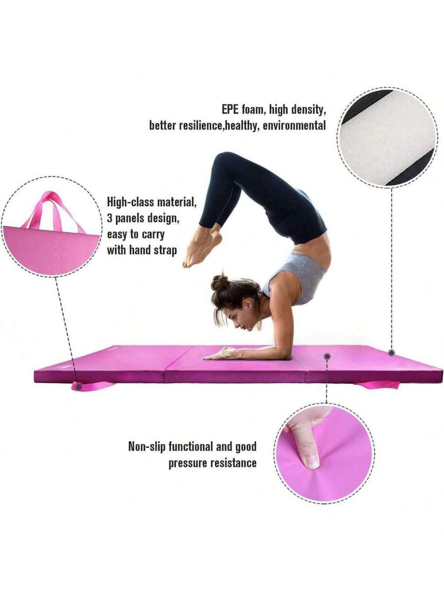 Upgraded Folding Exercise Mat, 2 Inch Thick Gymnastics Mat 3'x6',4'x8 ...