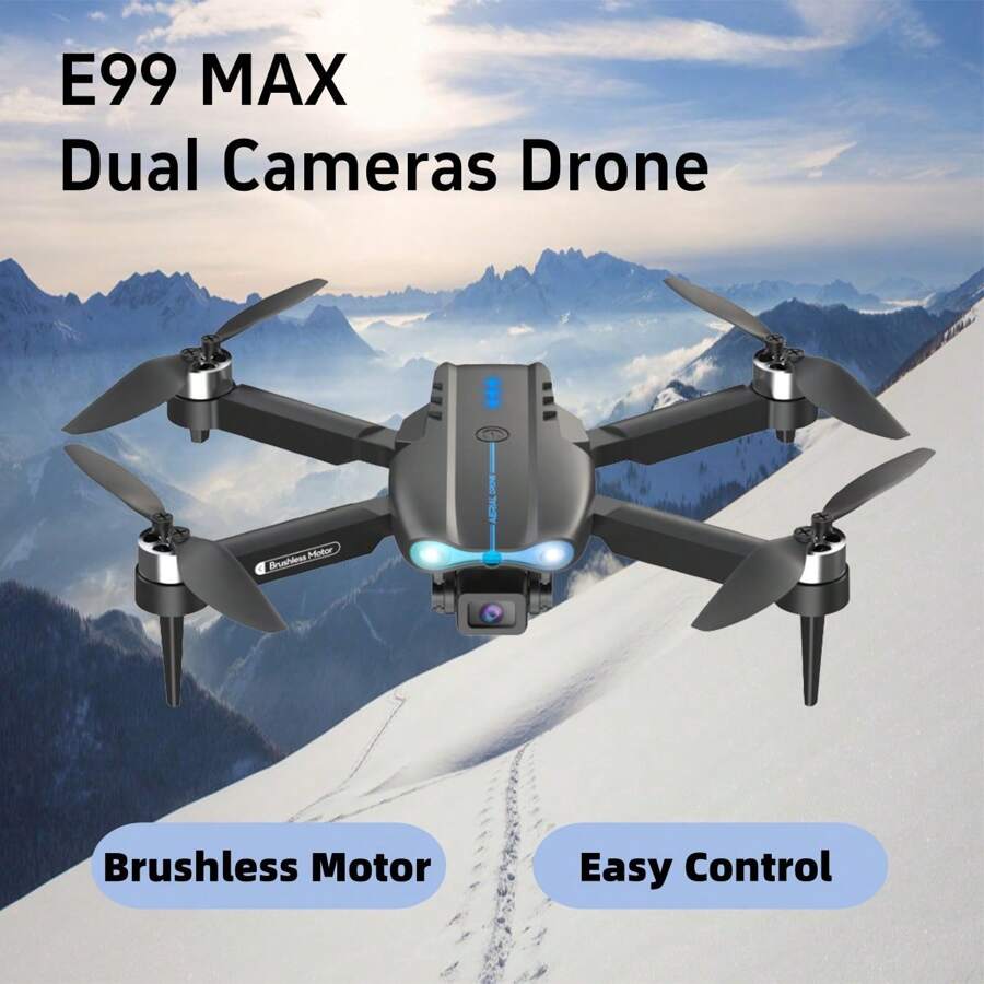 Drone Atualizado E99 Max com Câmeras Duplas, Drone Dobrável, Motor Brushless, Drones Para Uso ...