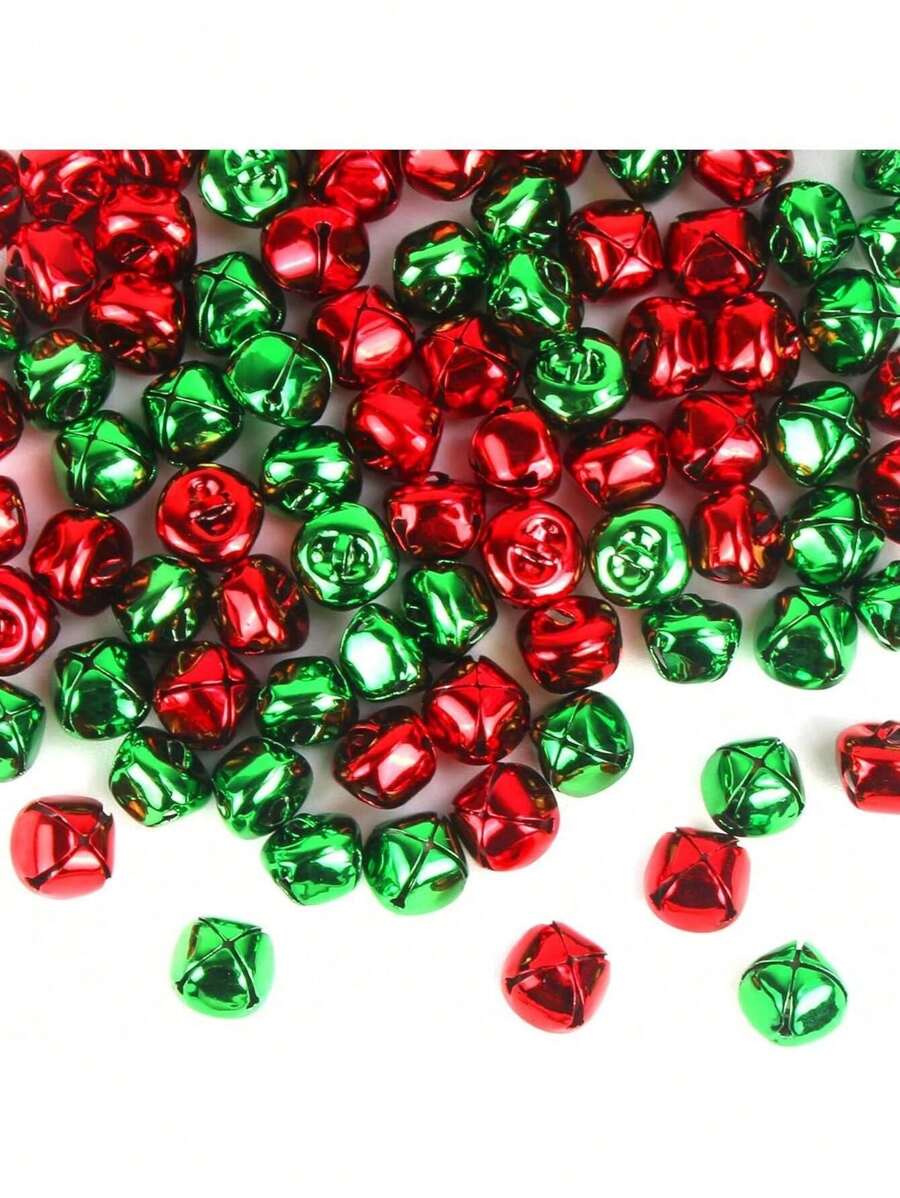 20 Pieces Red Green Jingle Bells Craft Bell Bulk For Home And Pet ...