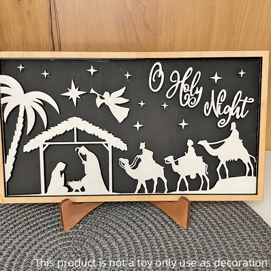 1Pc Stand Christmas Nativity Laser Cut Digital File, Cute Wood Nativity ...