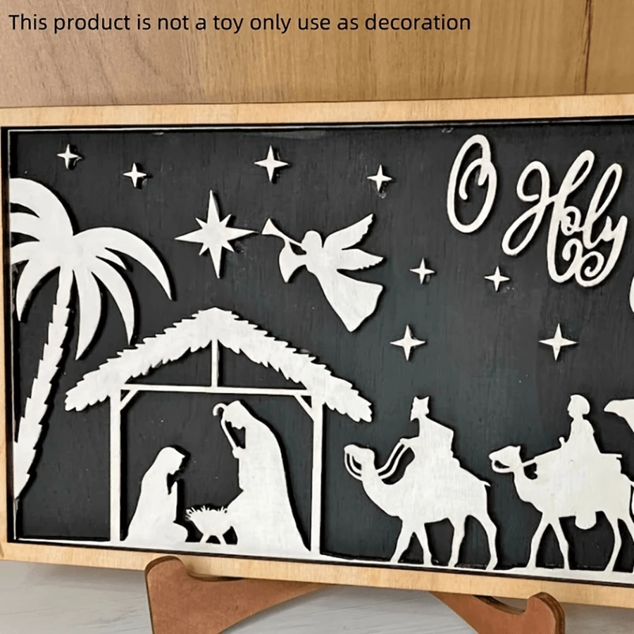 1Pc Stand Christmas Nativity Laser Cut Digital File, Cute Wood Nativity ...