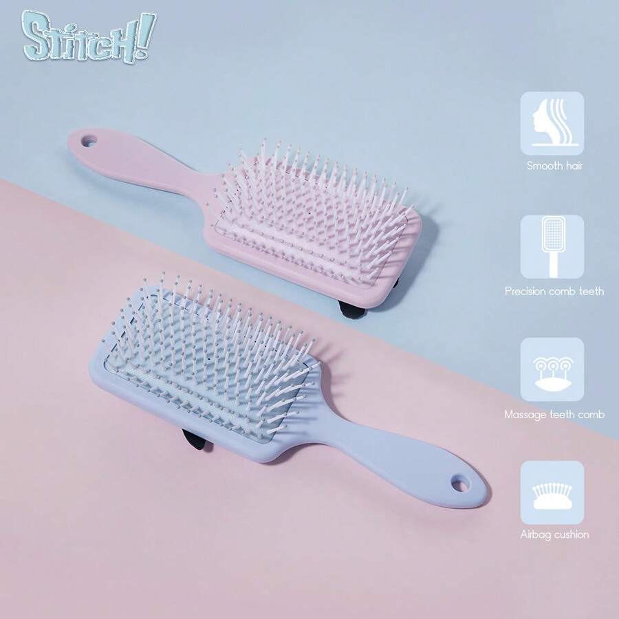 Miniso Lilo And Stitch Square Massage Air Bag Comb Achieve High Crown ...