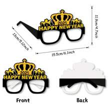 8/16pcs 2025 Happy New Year Party Paper Glasses Frames - Novelty ...