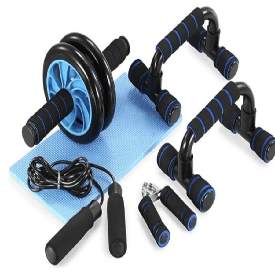 Roller Set With Push-Up Bars, Knee Pads, Rope Skipping And Hand ...