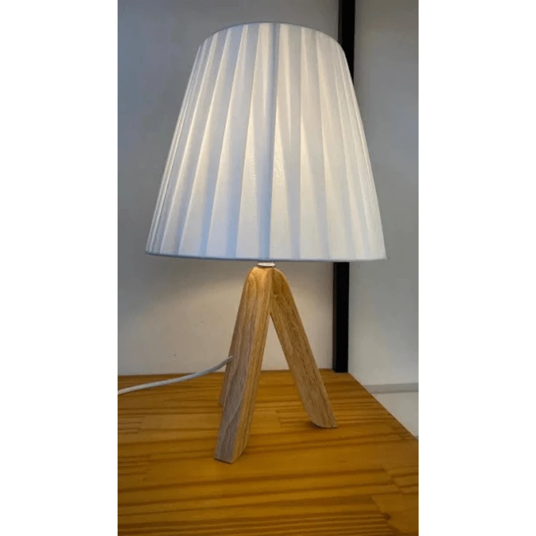 Classic Table Lamp - 003B Nitrolux Wood And Fabric E27 Socket | SHEIN USA