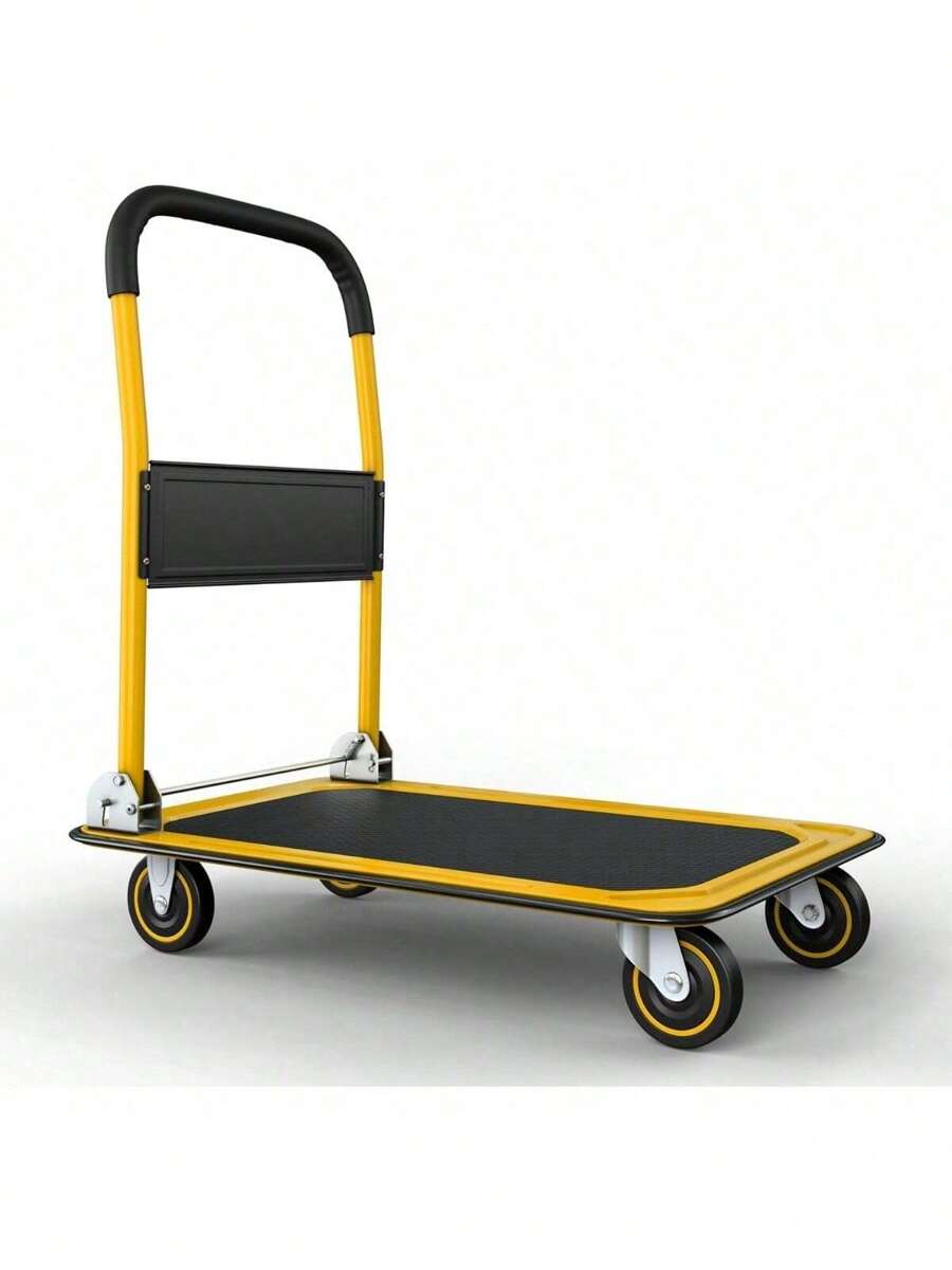Upgraded Foldable Push Cart Dolly | 330 Lbs. Capacity Moving Platform Hand Truck | Heavy Duty ...