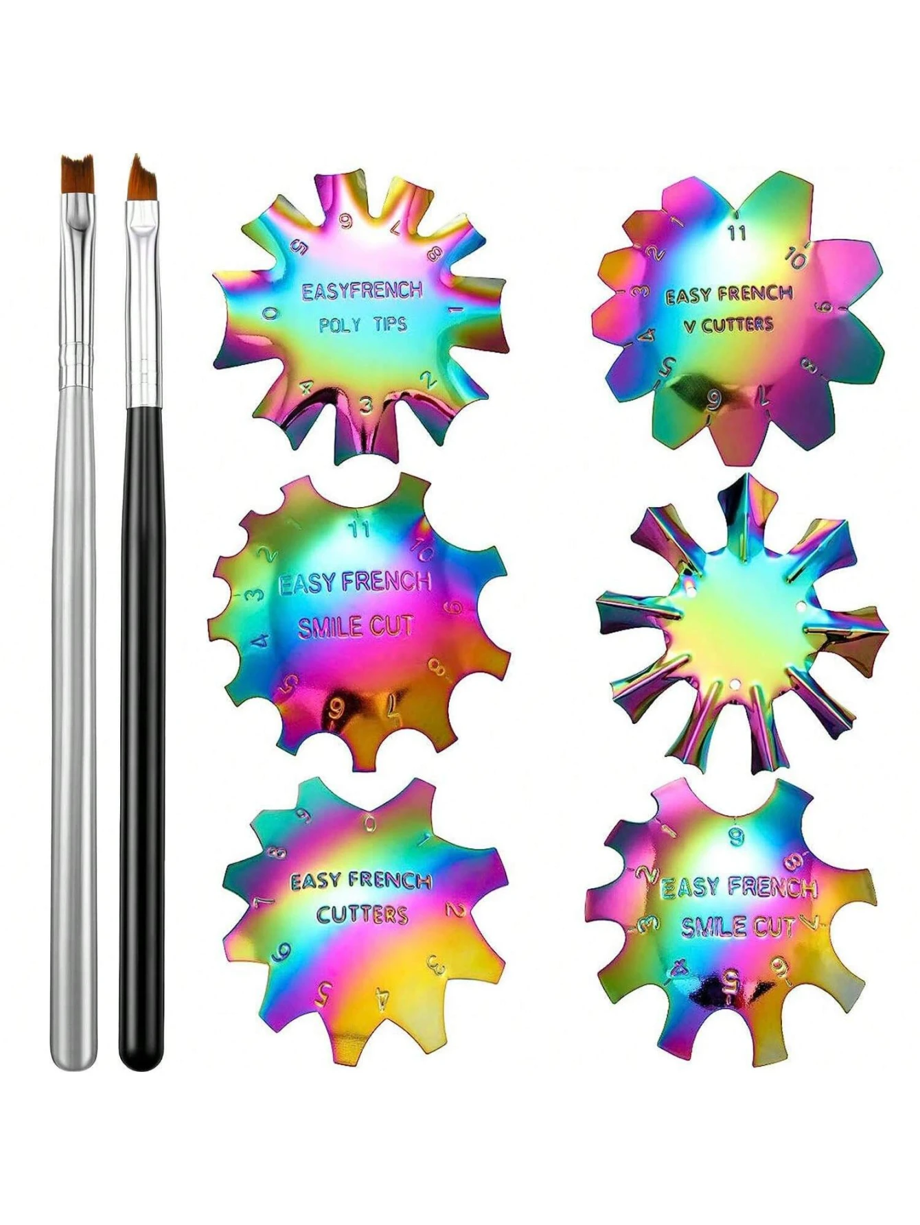 8pcs French Template French Nail Templates Kit French Manicure Kit ...