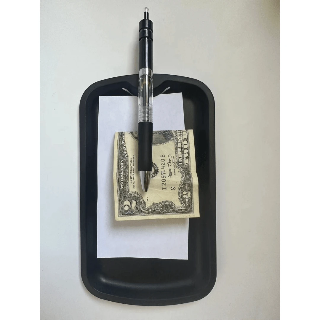 Elegant Black Check Holder & Presenter Tray Set For Restaurants, Bars ...