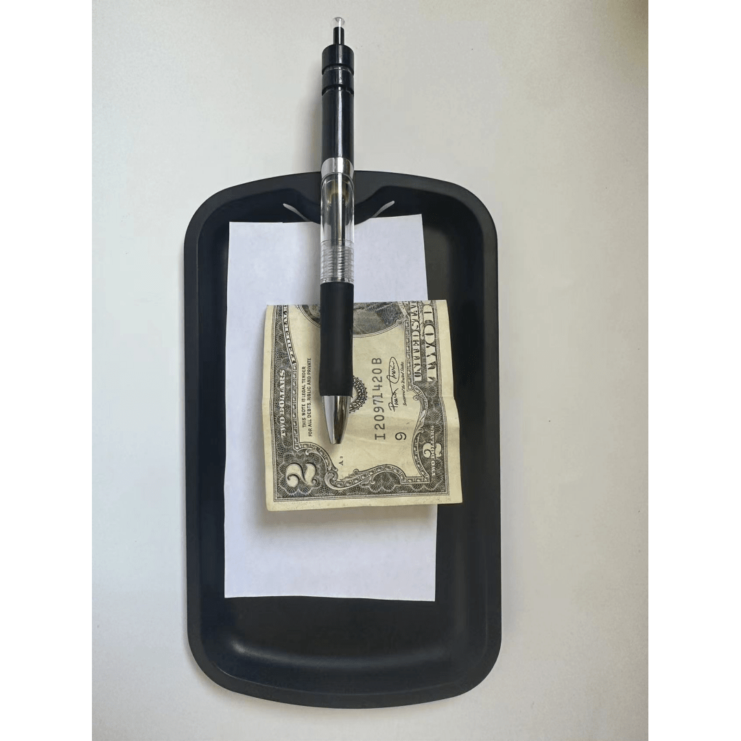 Elegant Black Check Holder & Presenter Tray Set For Restaurants, Bars ...