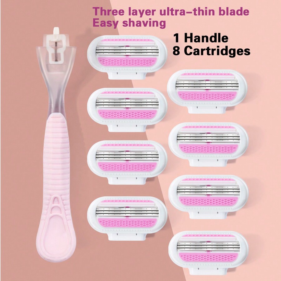 jifuli Women Bikini Manual Safety Razor Blade Hair Removal Shaving 3 ...