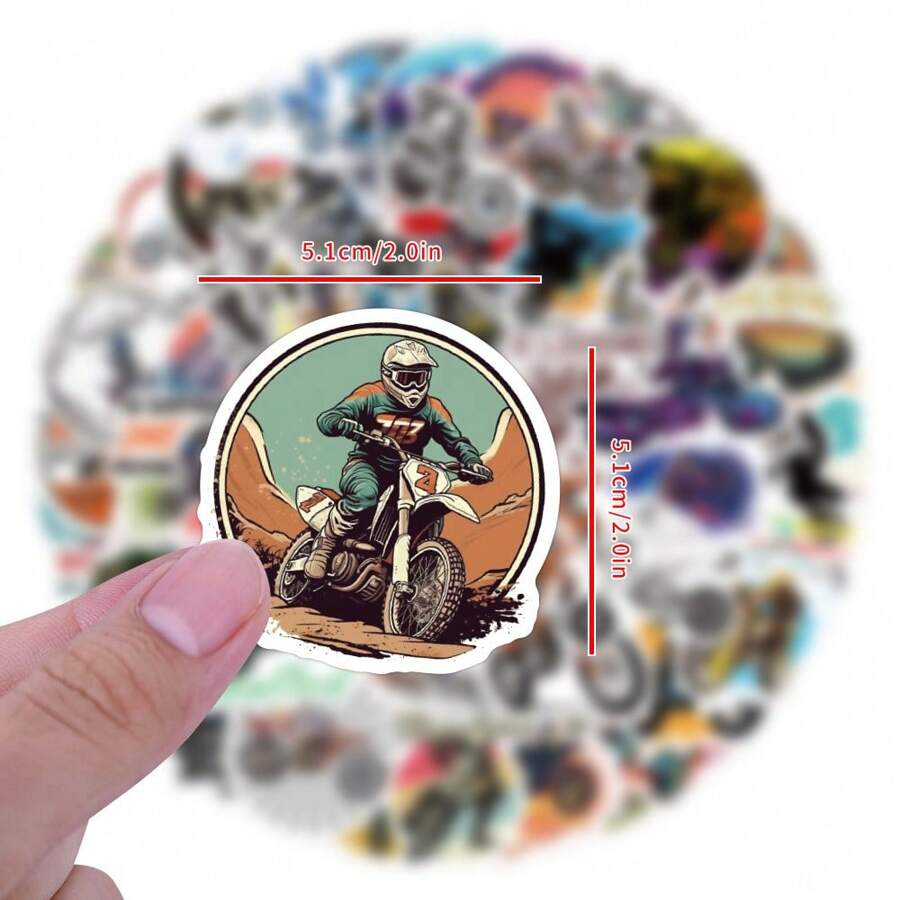 60Pcs Motorcycle Stickers Dirt Bike Stickers Graffiti Stickers Outdoor ...