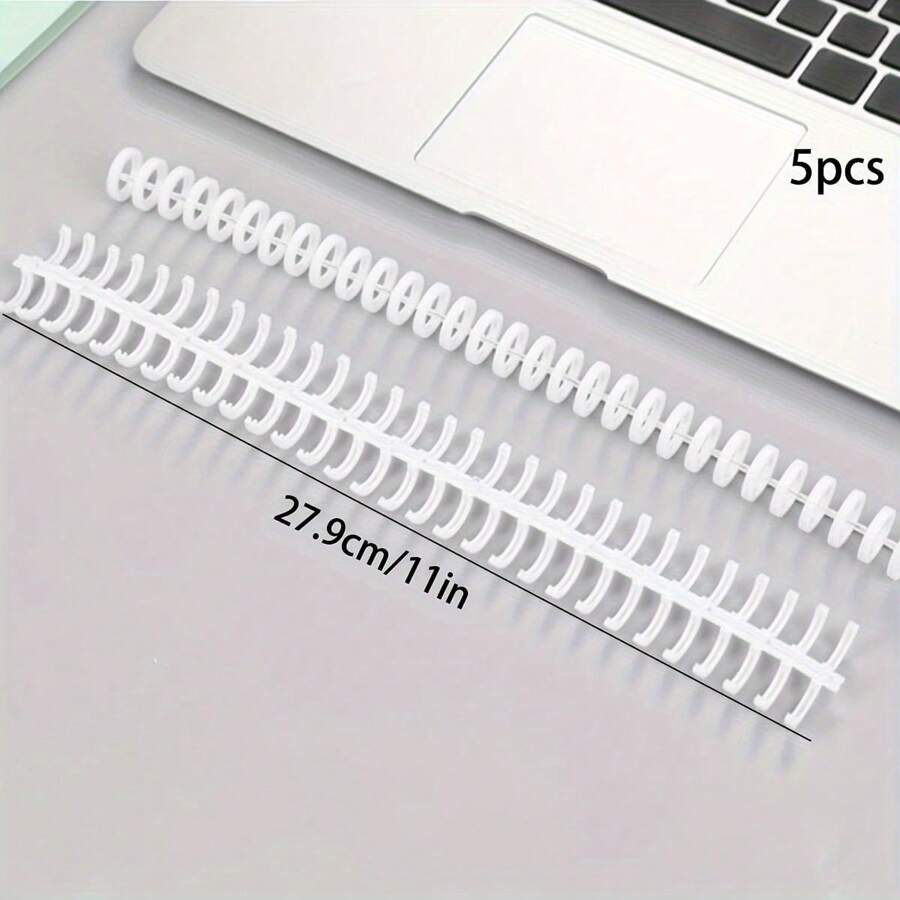 5pcs A4 Paper 30-Hole Plastic Loose-Leaf File Binding Rings, Detachable ...