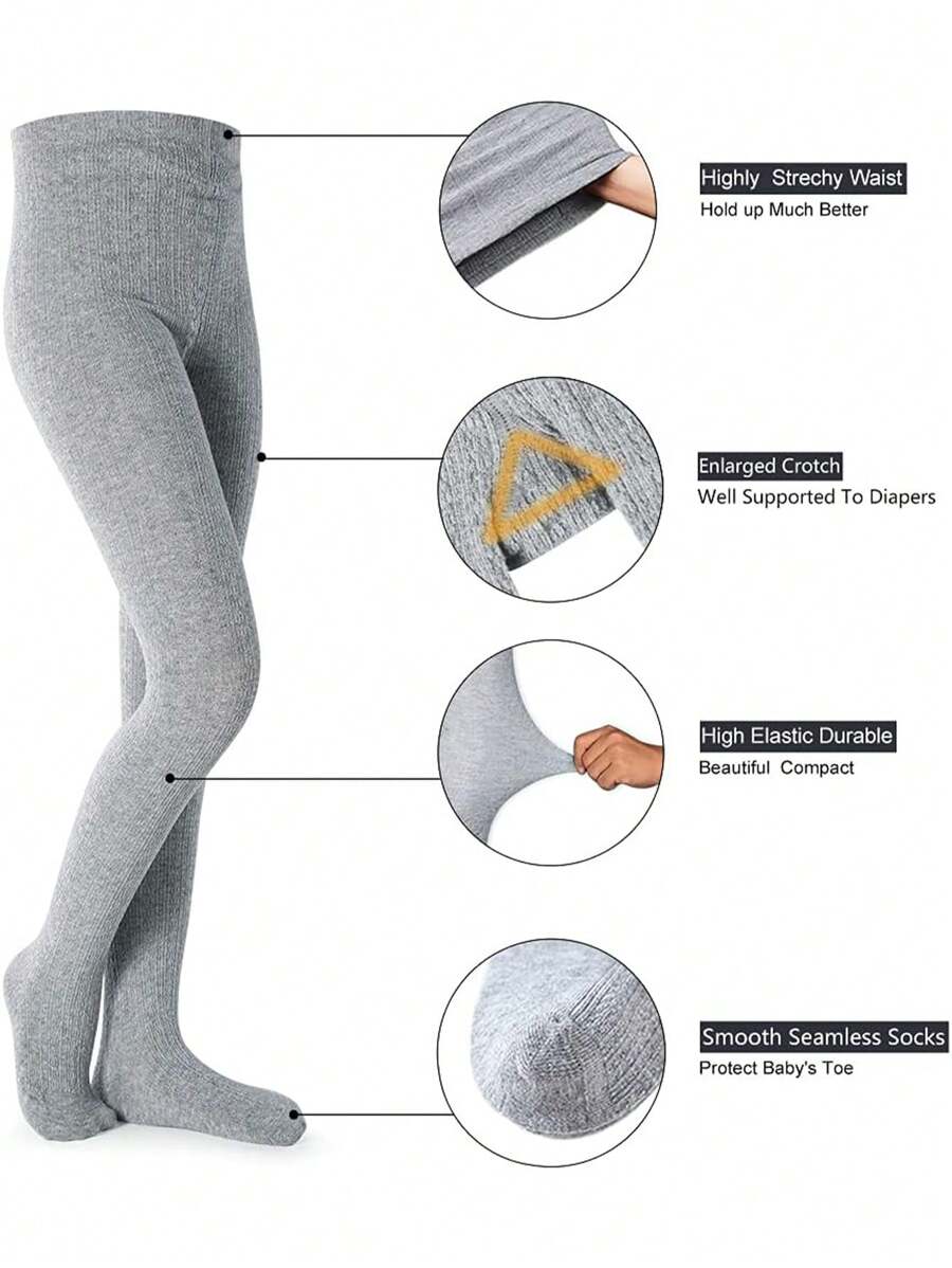 Girls Stocking 2024 Spring Tight For Toddler Baby Hollow Infant Ribbed ...