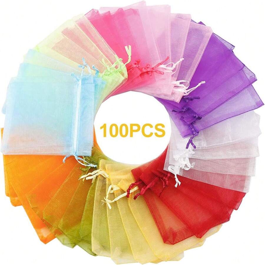 100PCS 10x12cm Organza Bag Jewelry Packaging Gift Candy Wedding Party ...