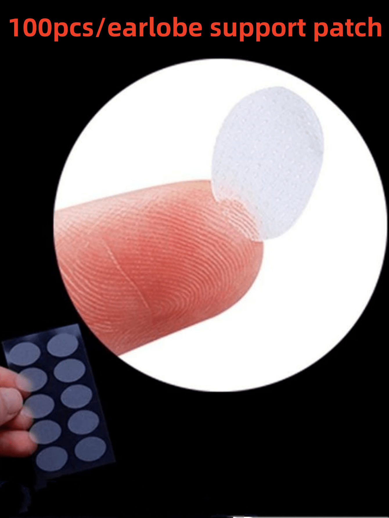 100 Pcs, Ear Patches Are Ideal For Elongated Earlobes And Relieve ...