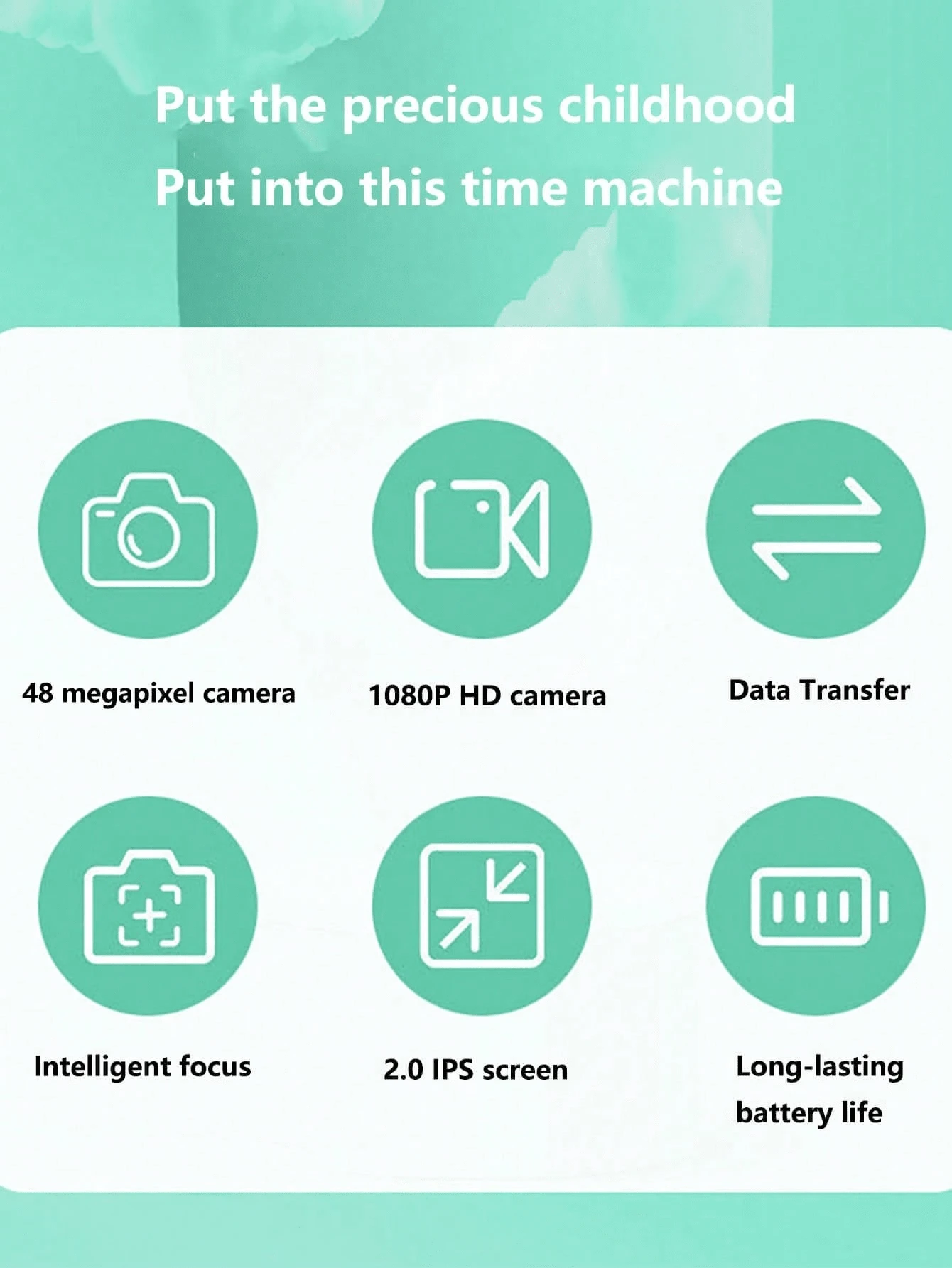 Digital Camera 2.0 Inch Screen Single Lens Intelligent Focus Lasting ...