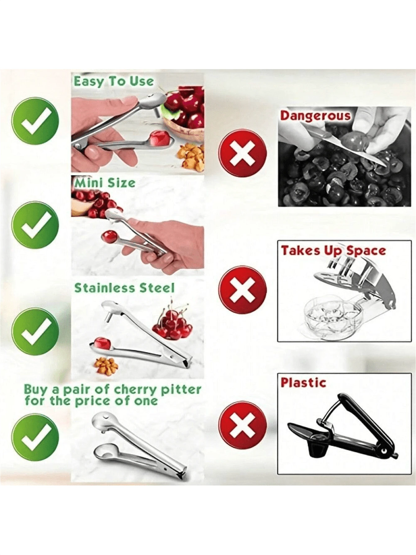 1pc Pitting Tool, Reusable Cherry/Plum/Hawthorn Pitter, Fruit Seed ...