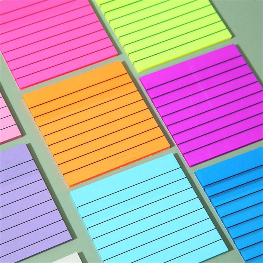 5 Pieces Of Transparent PET Scribed Sticky Notes With Colored ...
