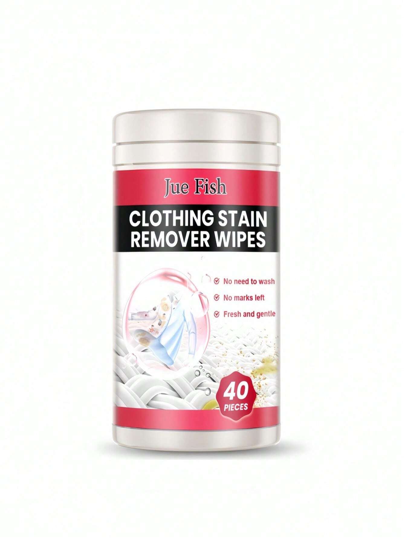 Clothing Stain Removal Wet Wipes - Gently Clean Stubborn Stains, Oils ...
