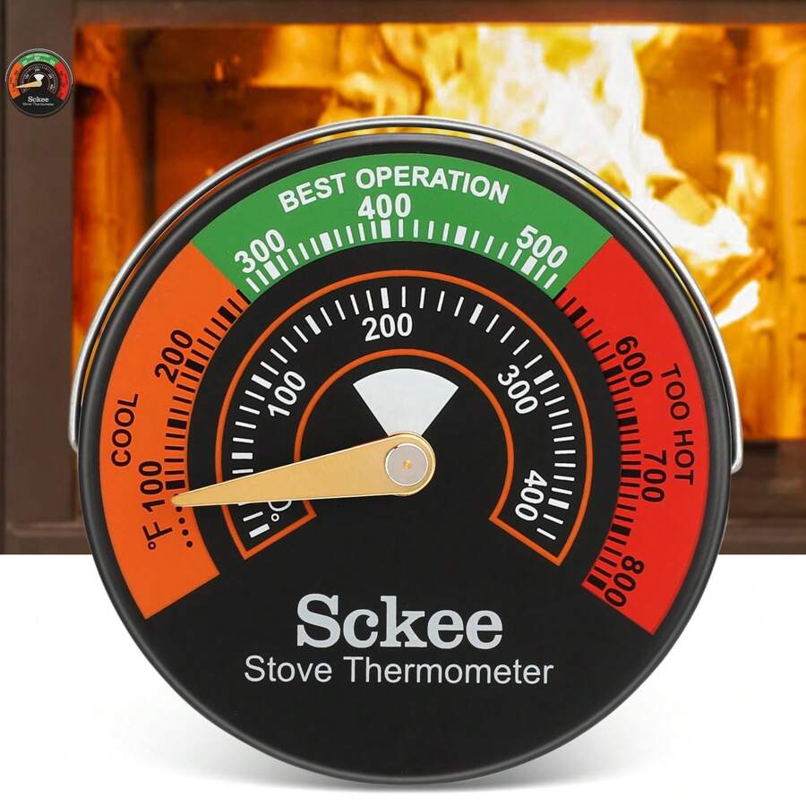 Wood Stove Thermometer, Magnetic Stove Temperature Stove Top ...