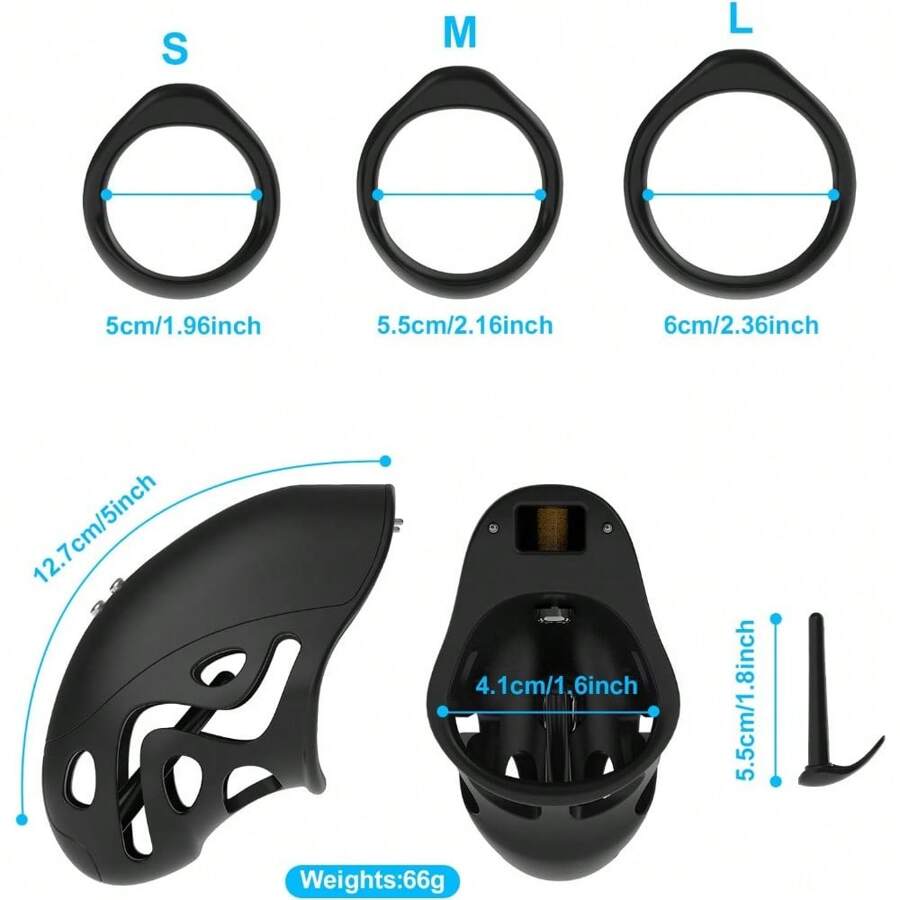 Electric Shock Chastity Device Cock Cage For Men,With 6 E-Stim ...