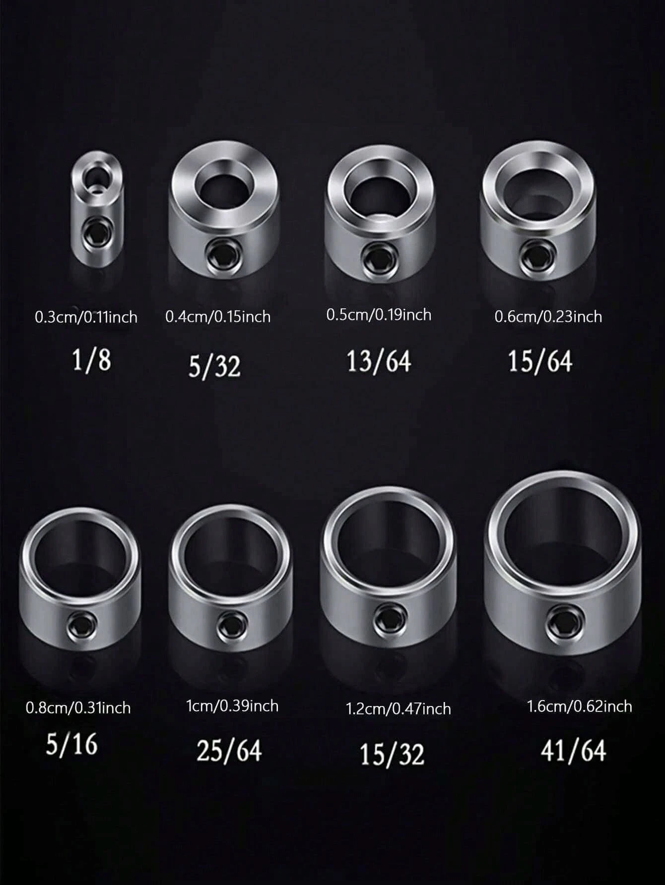 8pcs Drill Stop Rings, Depth Positioning Shaft Rings With Hexagonal And ...