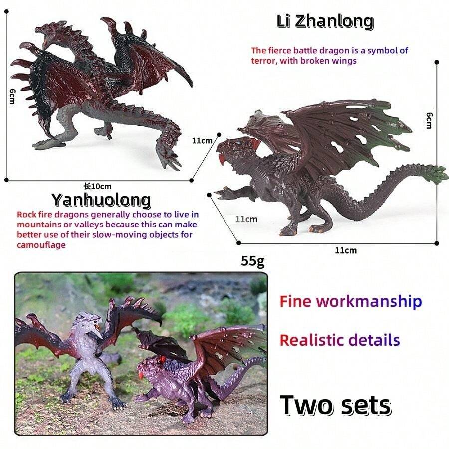 Realistic PVC Mythical Dragon Figurine Statue Toys, Western Mythology ...
