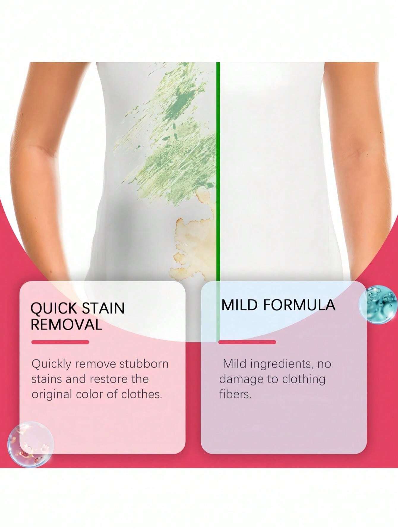 Clothing Stain Removal Wet Wipes - Gently Clean Stubborn Stains, Oils, Mildew Spots, Protect ...