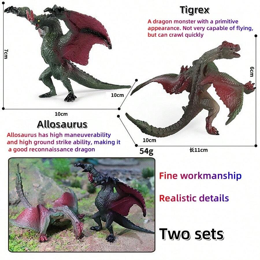 Realistic PVC Mythical Dragon Figurine Statue Toys, Western Mythology ...