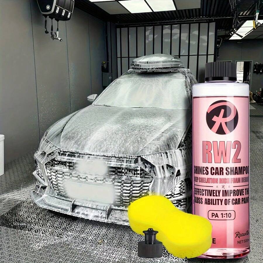 High Foam Car Wash Soap 2000ml (67.6 Oz) 4 Pack, Grape Scent, Super ...