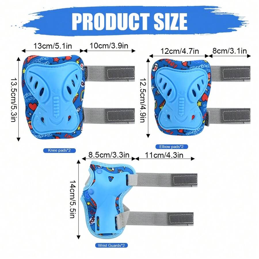 Kids Bike Helmet And Pads Set, Kids Skateboard Helmet Knee And Elbow ...