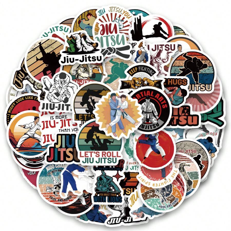 70PCS Jiu-Jitsu Stickers Vinyl Aesthetics Stickers For Scrapbooking ...