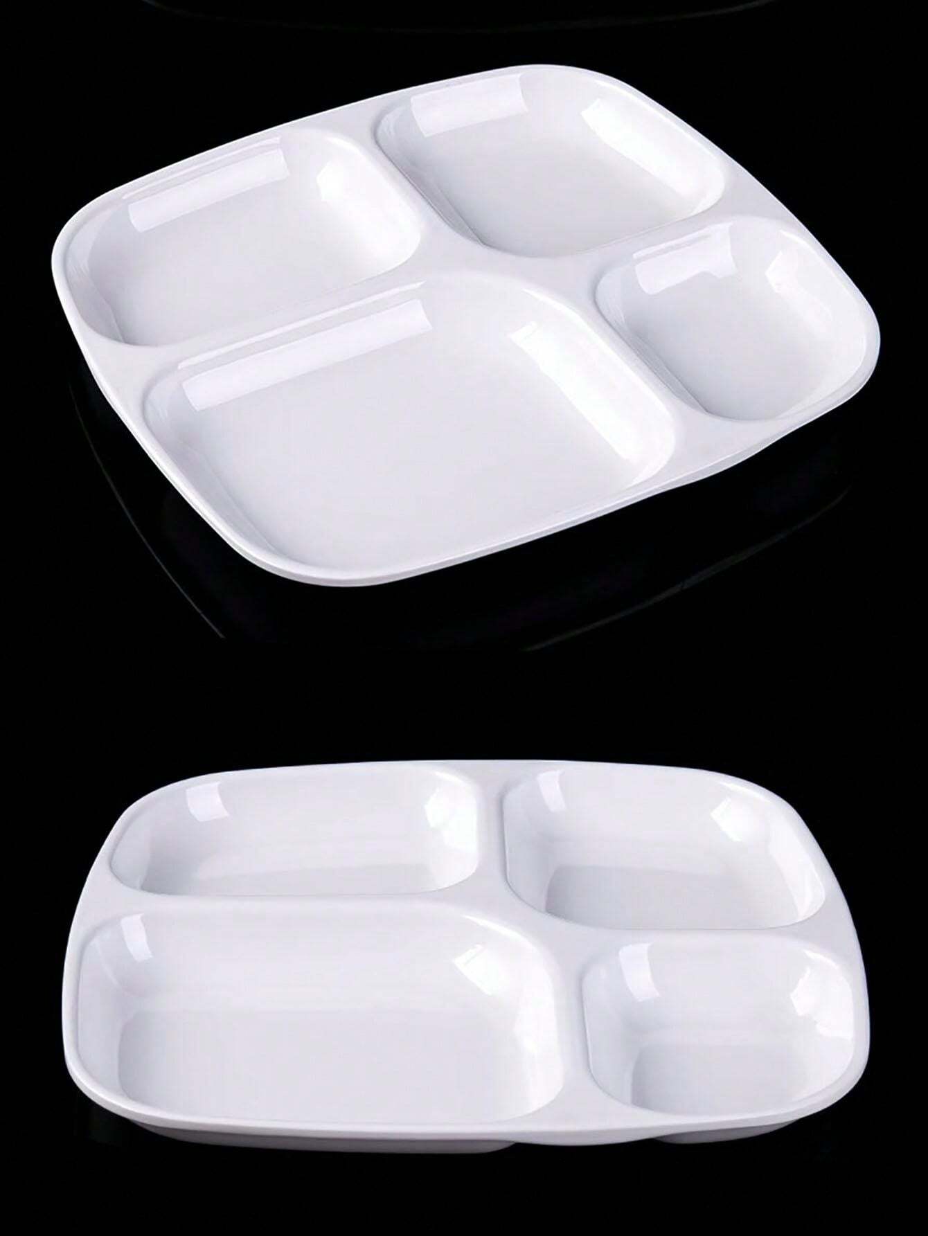 Melamine White Divided Lunch Tray, Cafeteria Food Court Canteen ...