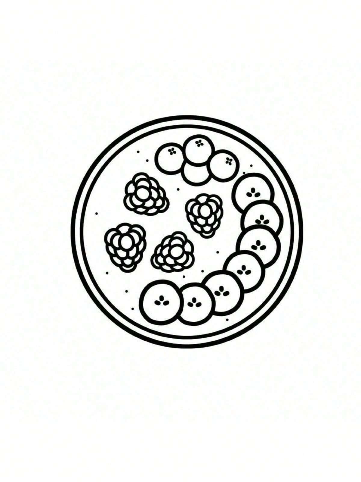 1PC Food Drink & Sweets: Coloring Book For Adults And Kids, Bold And ...