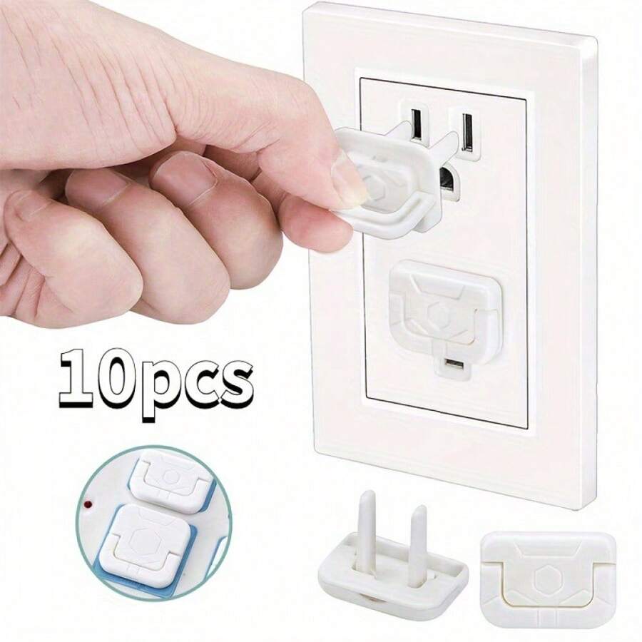 5/10/15/20/30/50 Pcs Electrical Safety Plug Covers - White, Shock-Proof ...
