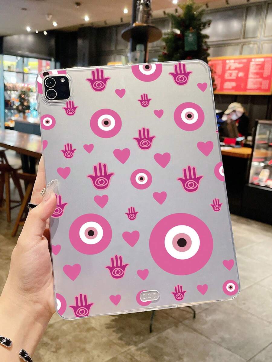 Unieke en minimalistische grafische transparante iPad-tablethoes met ...