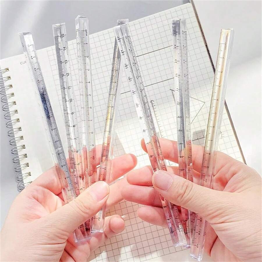 5 Pieces Of 15cm Rainbow Visible Rulers, Transparent Ins Acrylic Ruler ...