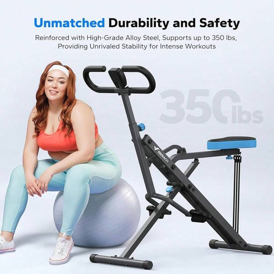 MERACH Squat Machine, 2 In 1 Squat Rowing Machine, Easy Setup ...