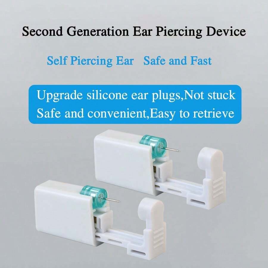 24pcs Disposable Ear Piercing Gun With Built-In Ear Studs-Asepsis Ear ...