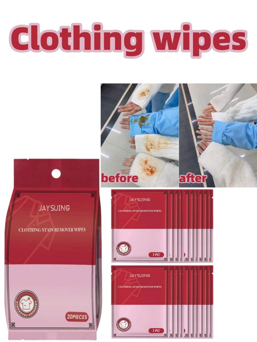 Clothes Stain Removal Wet Wipes, Deep Cleaning Stubborn Dirt & Grease ...
