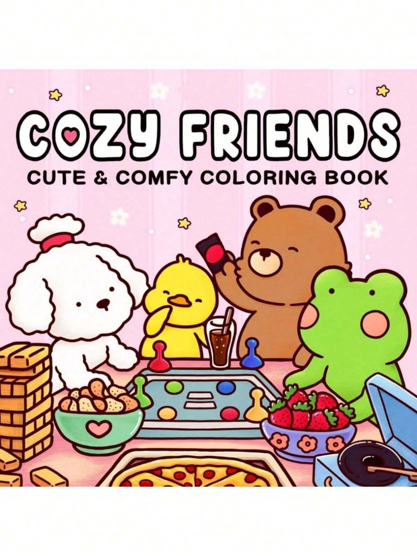 1PC Cozy Friends: Coloring Book For Adults And Teens Featuring Super ...
