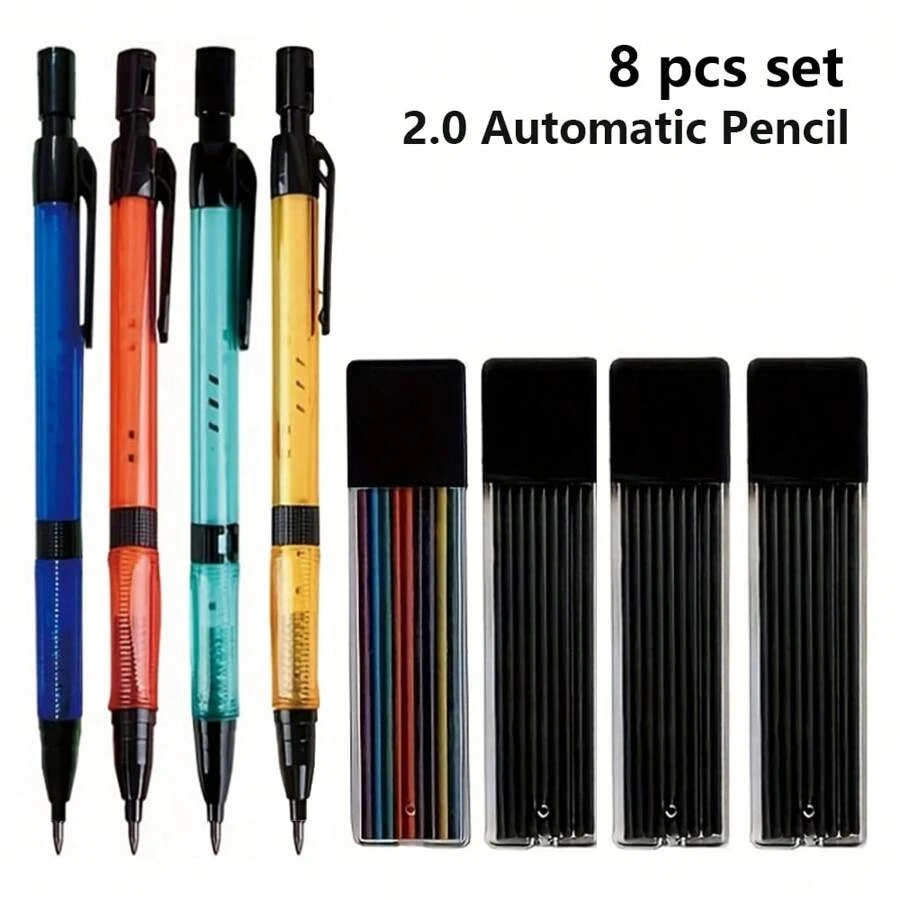 2.0 Mechanical Pencil Set 2.0mm Lead Writing Office Art Sketching ...