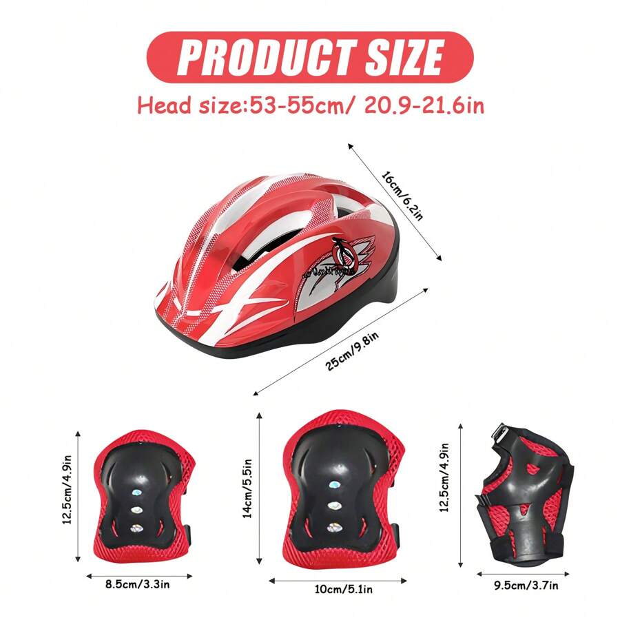 Kids Bike Helmet And Pads Set, Kids Skateboard Helmet Knee And Elbow ...