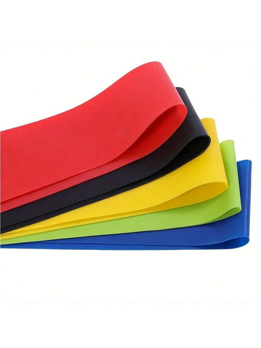 TPE Elastic Resistance Band Set, With 5 Different Colored Tension Rings ...
