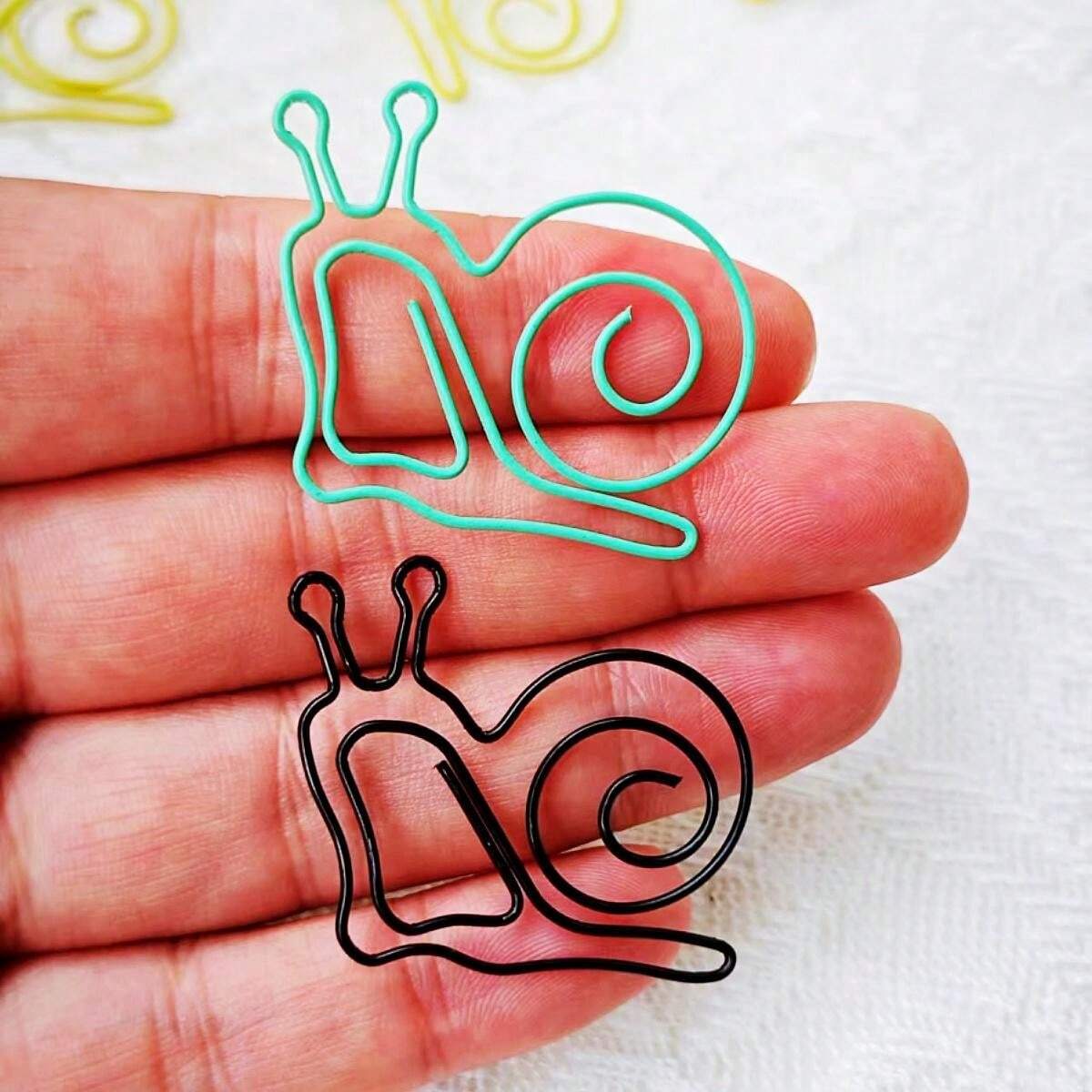 15/25pcs Cute Snail-Shaped Paper Clips, Snail Bookmark Clips, Office ...