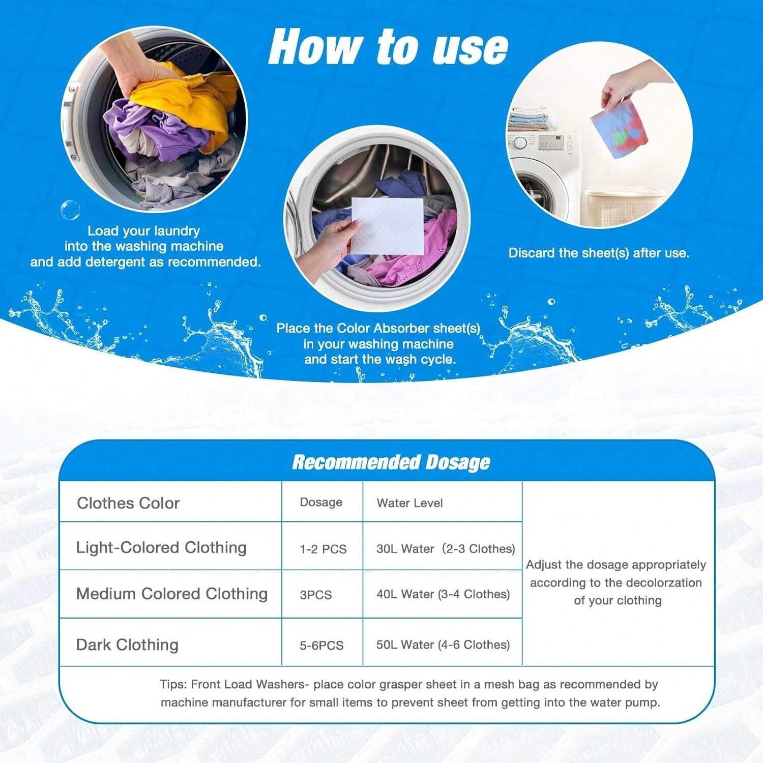 4 Packs Color Grasper For Laundry, Dye Catcher To Prevent Clothes From ...