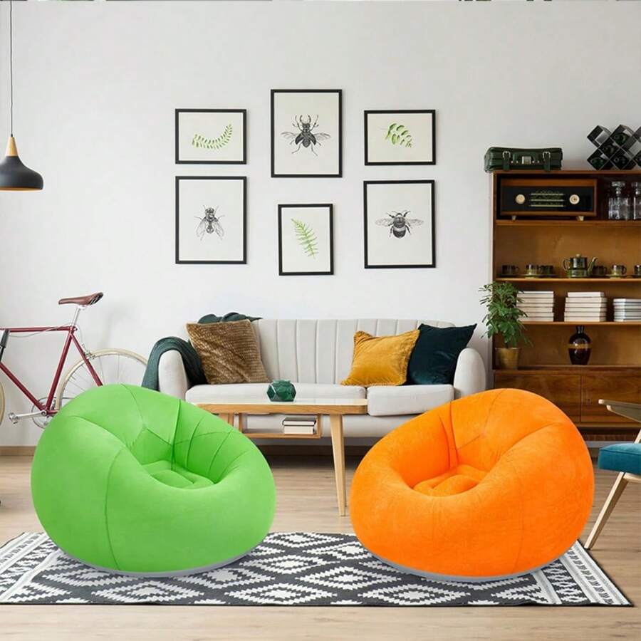 Inflatable Lounger, Portable Inflatable Couch Air Sofa, Blow Up ...